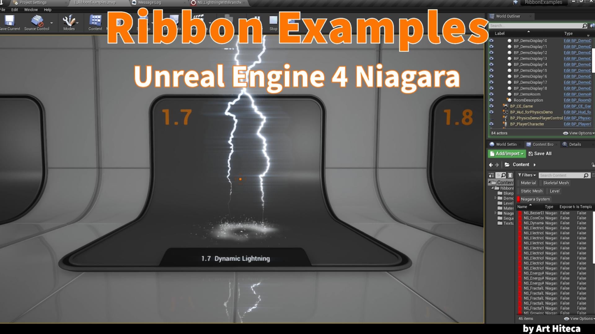 Niagara Ribbon examples - Unreal Engine Asset